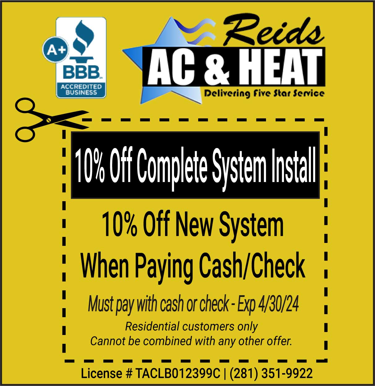 Money Saving HVAC Coupons | Reids AC, Heat, & Plumbing